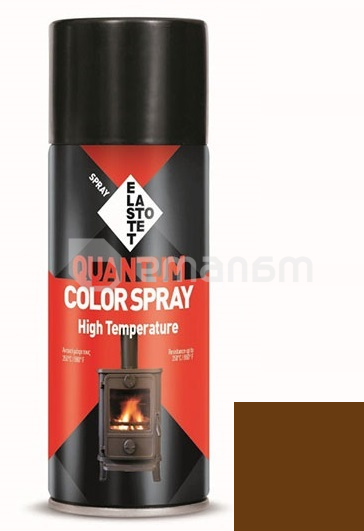 Popmart - საღებავი სპრეი ცეცხლგამძლე Elastotet Quantum Color Spray High Temperature ყავისფერი 400 მლ