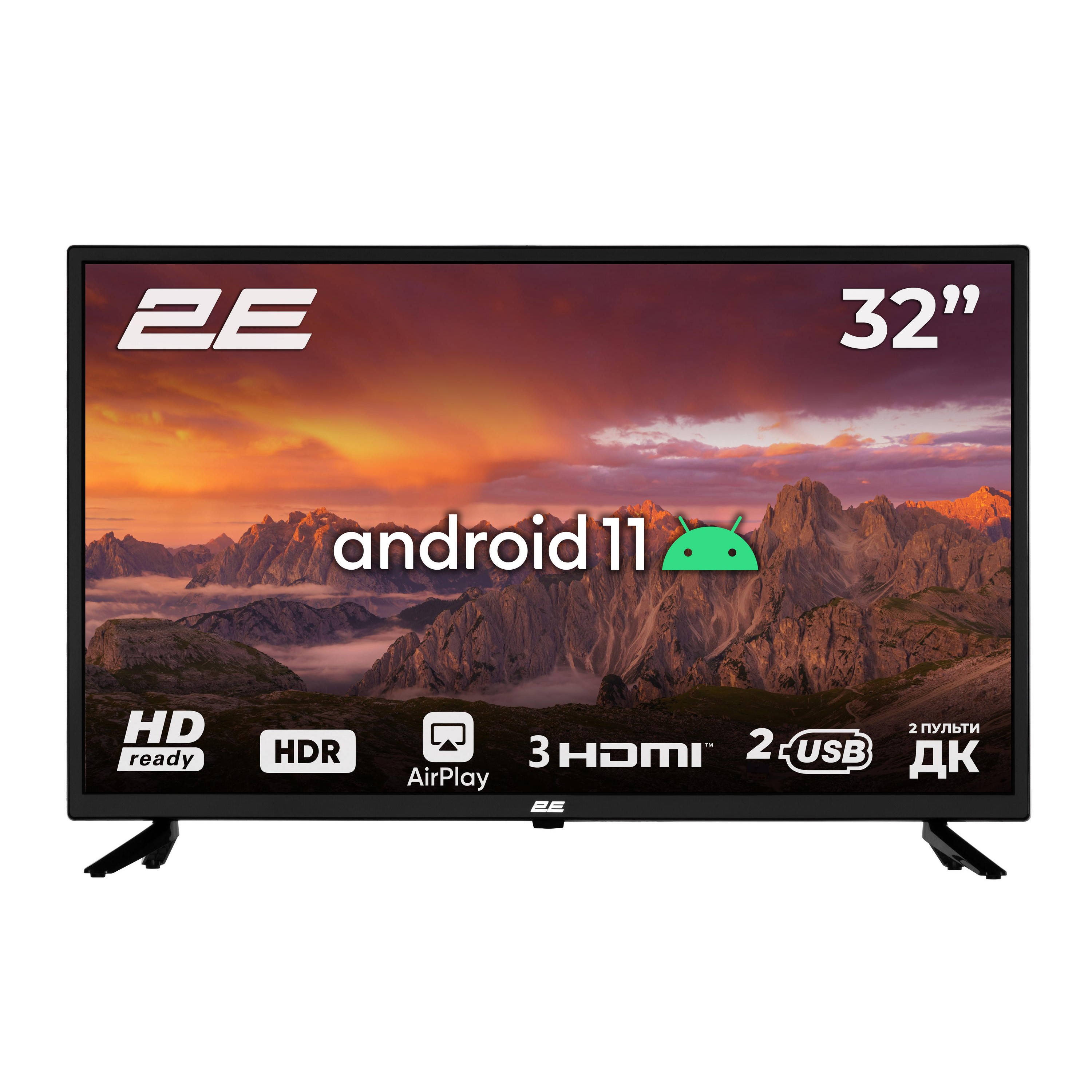 Popmart - 2E 32A06K 32"HD LED Android Black smart